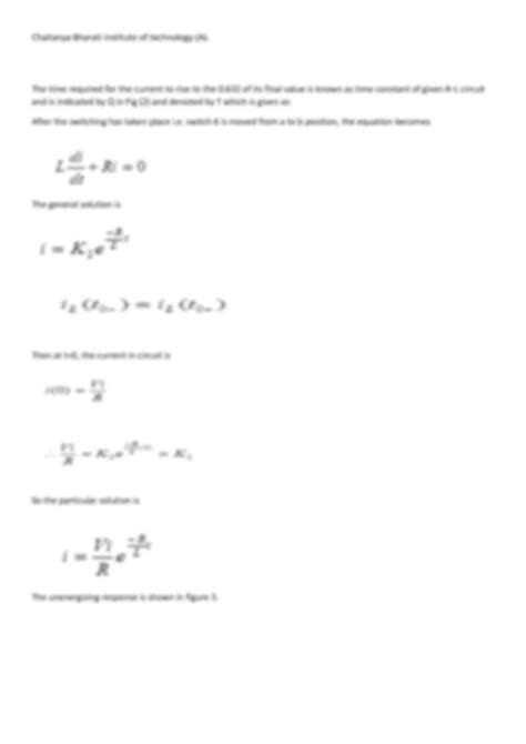 SOLUTION Time Response Of Rl And R C Series Circuit Studypool