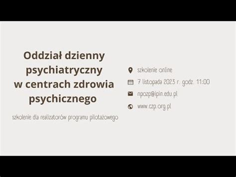 Oddział dzienny psychiatryczny w centrum zdrowia psychicznego YouTube
