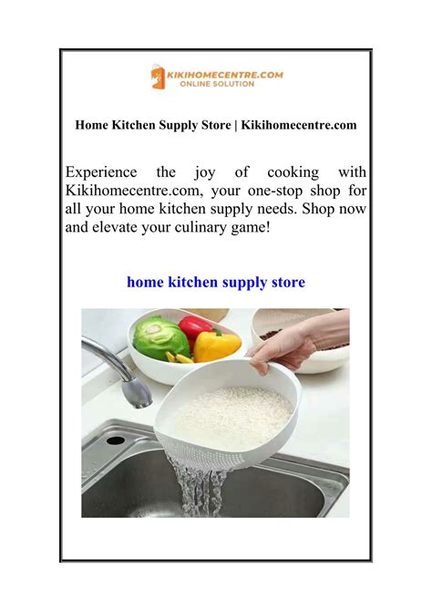 Ppt Home Kitchen Supply Store Powerpoint