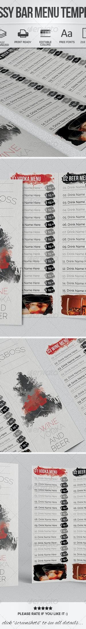 Classy Bar Menu Template By Erseldondar Graphicriver