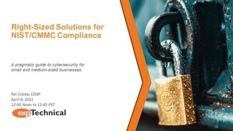 Nistcmmc Compliance Free Webinar Available On Demand