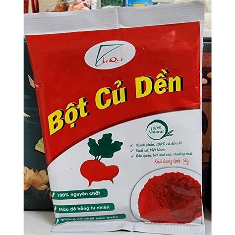 Bột Màu Tự Nhiên Chợ Quê 50g Củ Dền Hoa đậu Biếc Dành Dành Lá Nếp