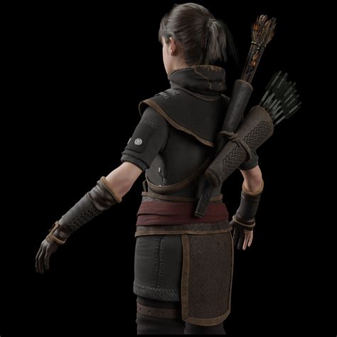 Artstation Unreal Engine Archer Template Rigged Character Game Assets