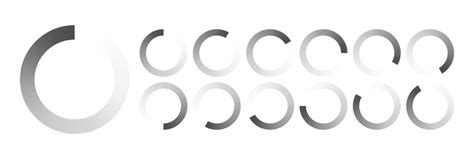 circular loading buffering icons set royalty free vector