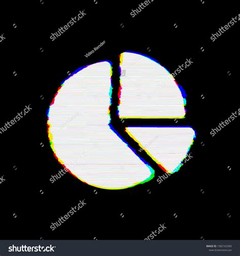 Symbol Chart Pie Has Defects Glitch Stock Illustration 1382163383
