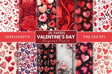 Seamless Valentines Day Digital Paper Graphic By Regulrcrative