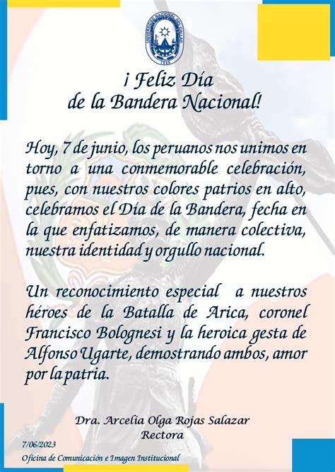 ¡ Feliz Día De La Bandera Nacional Universidad Nacional Del Callao
