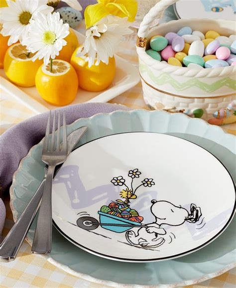 Lenox Peanuts Easter Accent Plates Set Of 4 Macys