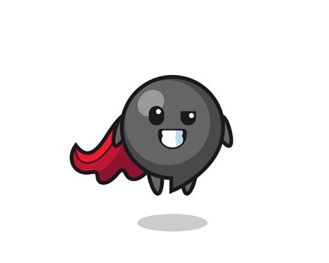 The Cute Comma Symbol Character As A Flying Superhero 12046146 Vector