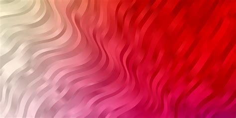 Light Red Yellow Vector Layout With Circular Arc Abstract Illustration With Bandy Gradient Lines