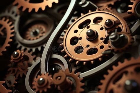 Cogs And Wheels Create An Industrial Background Stock Illustration