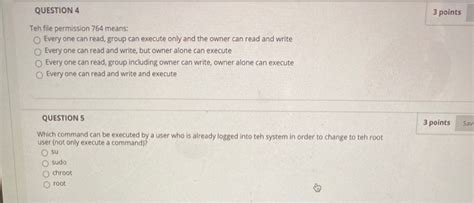 solved question 1 a user executes teh following command