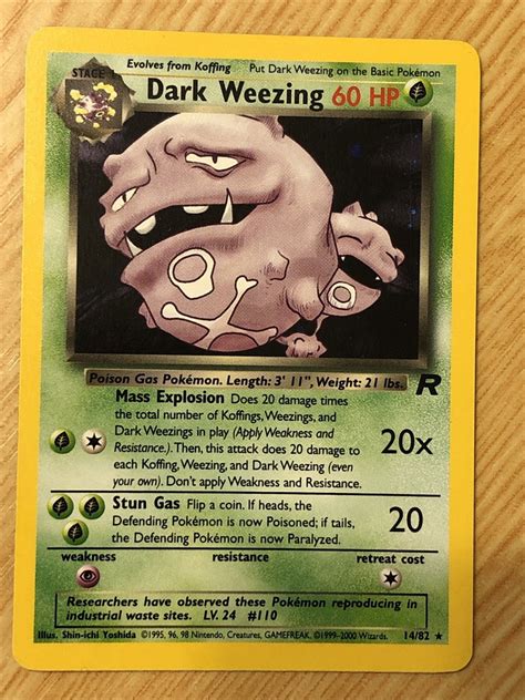 Weezing Pokemon Tcg Dark Type