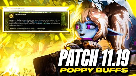 Poppy Buff Incoming Patch 1119 League Of Legends Youtube