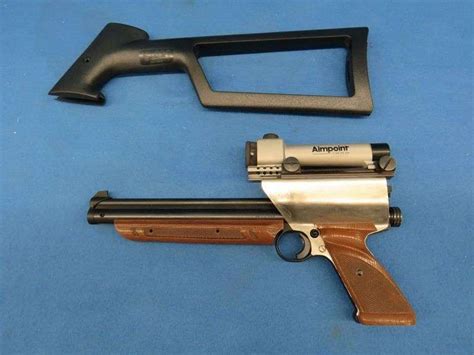 Crosman Model 1377 177 Pellet Pistol Includes Aimpoint1000 Scope And Shoulder Stock Aaa