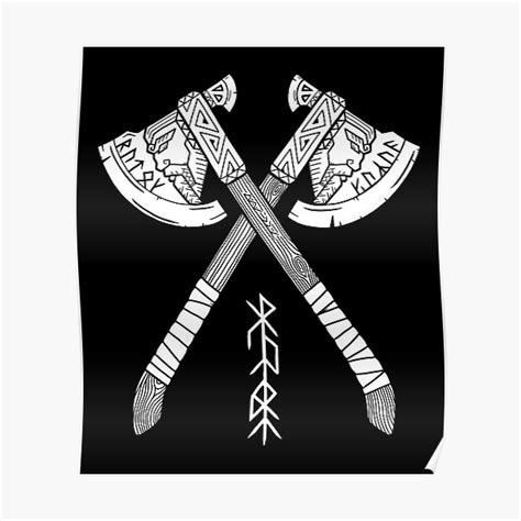 Dwarven Axes Poster For Sale By Thebadgerking Redbubble