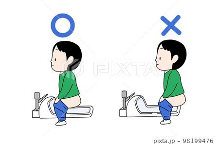 和式トイレの使い方のイラスト素材 98199476 PIXTA