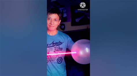 Lighsaber Thru Balloon Youtube