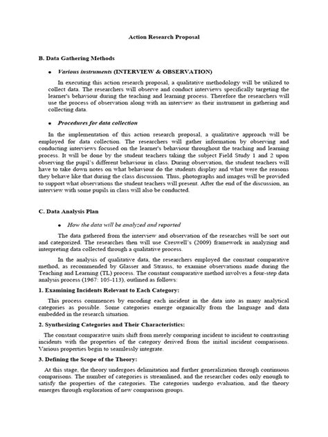 Action Research Proposal Download Free Pdf Methodology