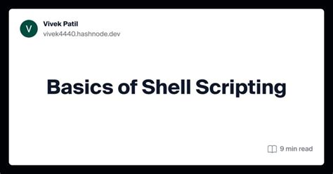 Vivek Patil On Linkedin Basics Of Shell Scripting