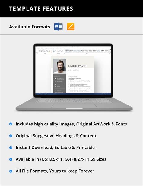 Class B Cdl Driver Resume In Word Pages Download