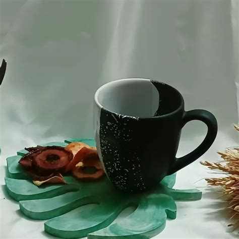 خرید و قیمت زیر لیوانی بتنی دکوراتیو طرح برگ انجیری از غرفه صنایع بتنی