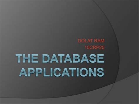 Types Dbms Ppt Databases Computer Software And Applications