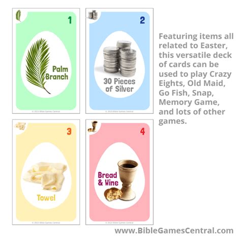 Resurrection Eggs Playing Cards Easter Story Bible Card Game