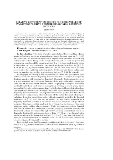 pdf relative perturbation bounds for the eigenvalues of