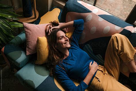 Beautiful Natural Woman Smiling By Stocksy Contributor Lucas Ottone