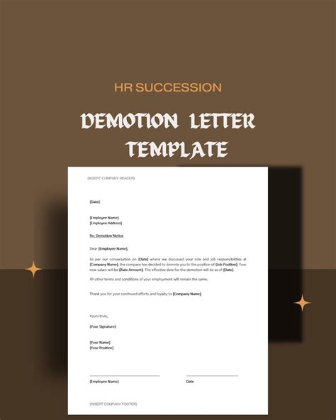 Demotion Letter Template Job Position Demotion Letter Template