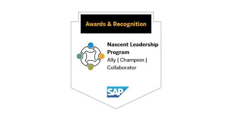 Awards And Recognition Nascent Leadership Program Ally Champion Collaborator Was Issued