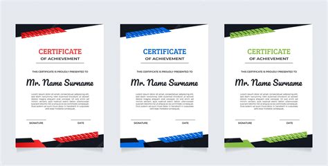 Premium Vector Certificate Template With Elegance Modern Background