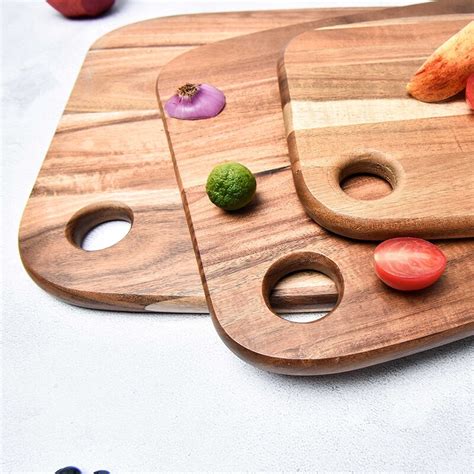 Tabla De Cortar De Madera De Acacia Tabla De Cort Grandado