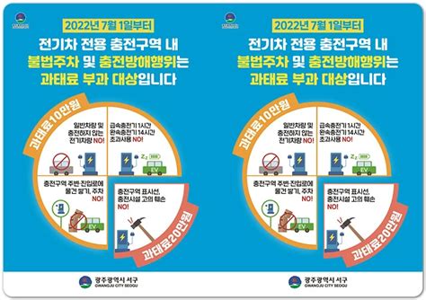 광주시 서구 7월 1일부터 전기차 충전 방해하면 과태료 부과 위키트리