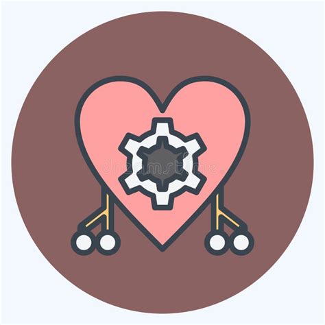 Icon Cybernetics Suitable For Data Analytics Symbol Blue Eyes Style Simple Design Editable