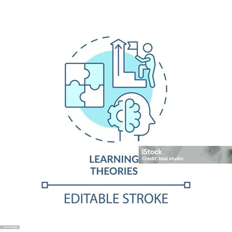 2d Blue Line Icon Learning Theories Concept Stock Illustration Download Image Now Addiction