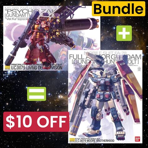 Bundle Mg Psycho Zaku Ver Ka Mg Full Armor Gundam Ver Ka 10