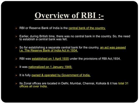 Rbi Overview Roles And Functions Of Rbi Pptx Business Banking Rbi Overview Roles And Functions Of Rbi Pptx Business Banking