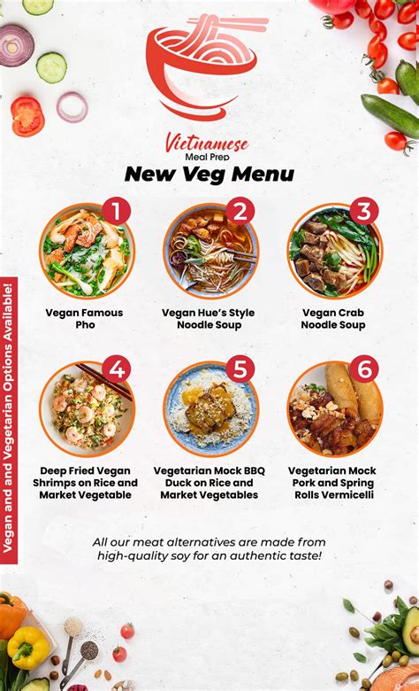 Weekly Veg 12 Meals Plan Free Shipping Vietnamese Meal Prep