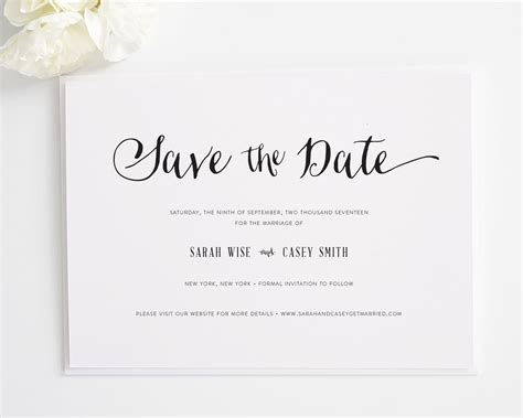 Stylish Script Save The Date Cards Save The Date Cards Save The Date Wedding Stationary