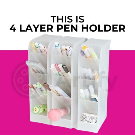 4 Layer Pen Holder Pen Organizer High Quality Multi Function Minimalist
