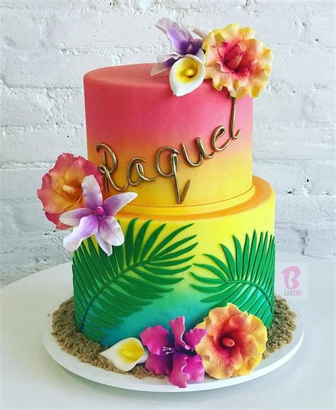 Happy Birthday Diane Luau Cakes Luau Birthday Cakes T