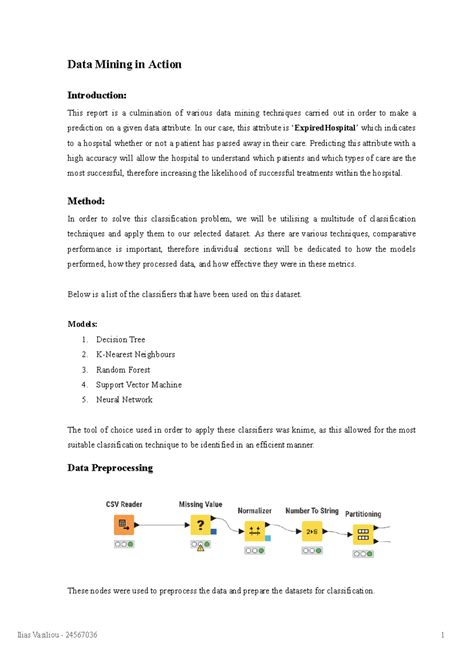 Ida A3 Hd Report Data Mining In Action Introduction This Report Is