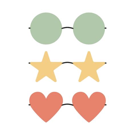 Premium Vector Flat Vector Hippy Boho Round Heart Star Shaped