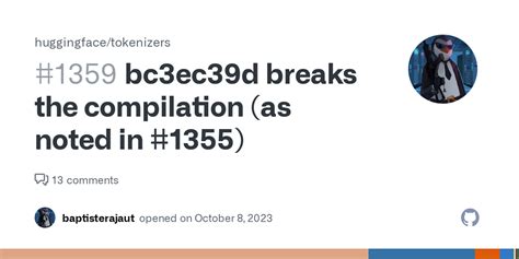 Bc3ec39d Breaks The Compilation As Noted In 1355 Issue 1359