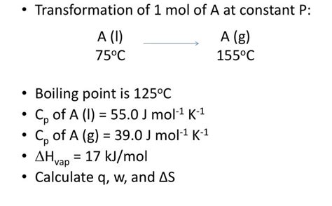 Solved Transformation Of Mol Of A At Constant P Chegg