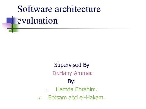 Ppt Software Architecture Evaluation Powerpoint Presentation Free Download Id 9392793