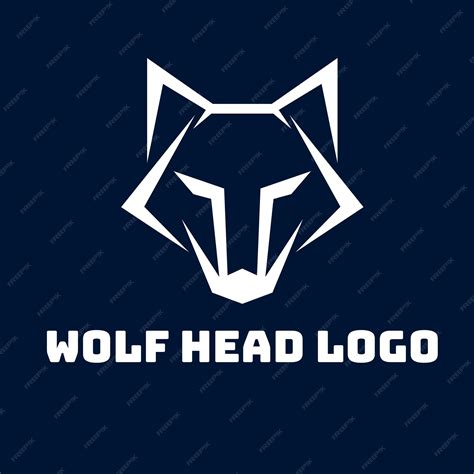 늑대 얼굴 평면 로고 아이콘 템플릿 일러스트 디자인 프리미엄 벡터