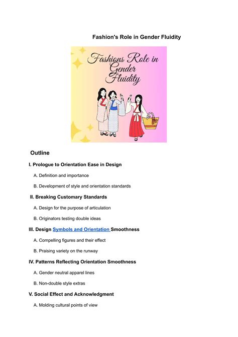 Exploring The Evolution Of Gender Fluidity In Fashion Embracing Diversity And Expression Pdf